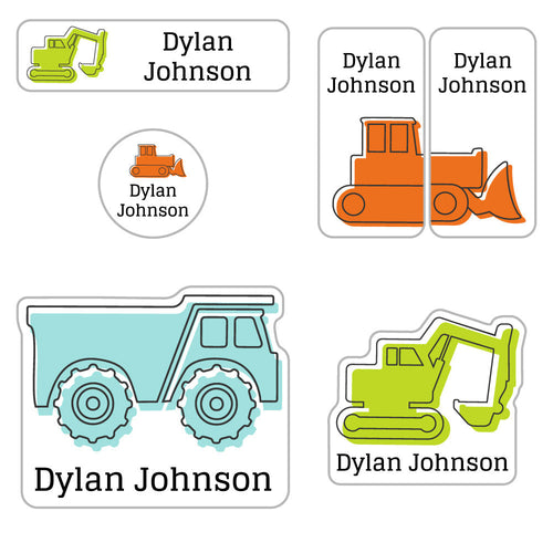 Truck Preschool Labels Pack | Name Bubbles