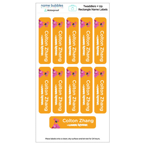 Twaddlers + Up Rectangle Name Labels | Name Bubbles
