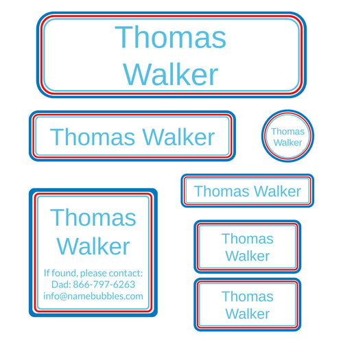 Bands School Labels Pack | Name Bubbles