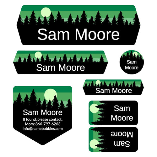 Forest Sky School Labels Pack | Name Bubbles
