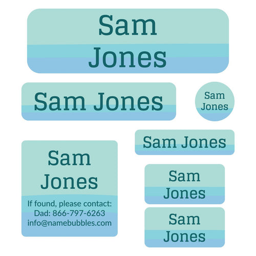 Ombre School Labels Pack | Name Bubbles