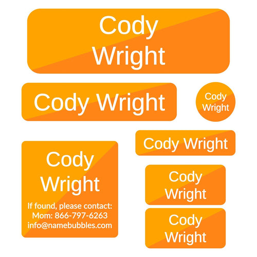 Split School Labels Pack For Kids | Name Bubbles