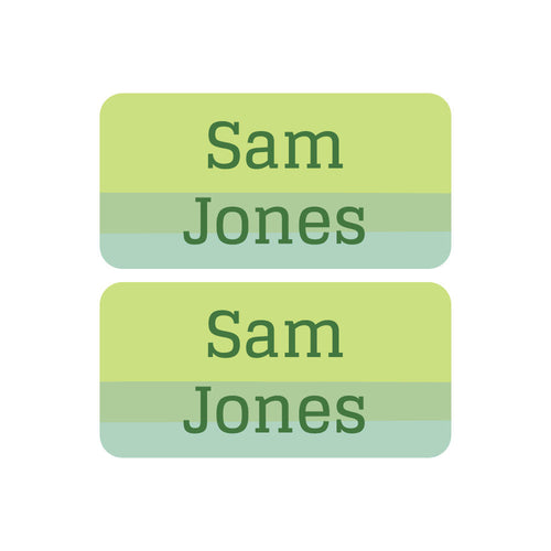 Shoe Labels: Ombre Stick On Shoe Labels | Name Bubbles