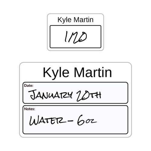 Simple Sippy Cup Write-On Labels | Name Bubbles