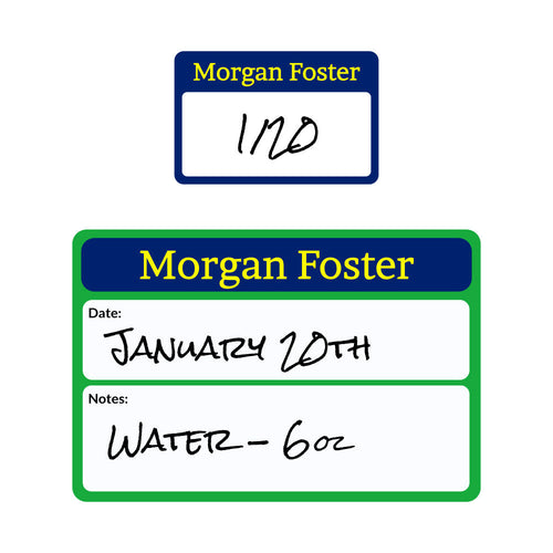 Solid Border Sippy Cup Write-On Labels | Name Bubbles