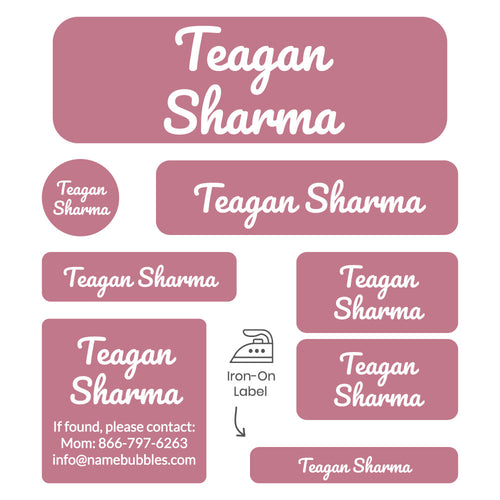 Neutral Color Sleepaway Camp Labels Pack | Name Bubbles
