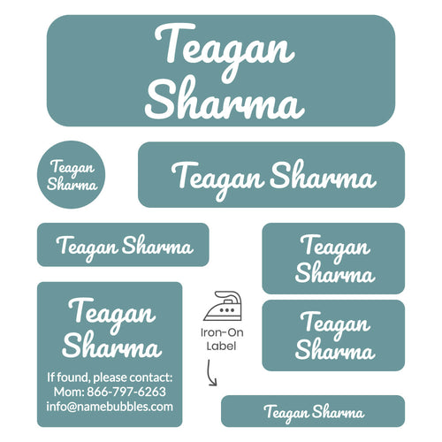 Neutral Color Sleepaway Camp Labels Pack | Name Bubbles
