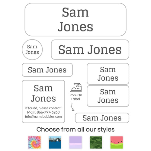 Custom Sleepaway Camp Labels For Kids | Name Bubbles