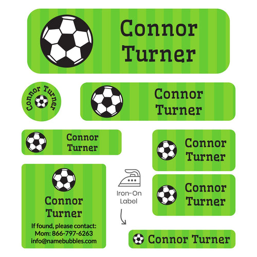 Custom Labels: Soccer Sleepaway Camp Labels | Name Bubbles