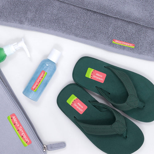 Sleepaway Camp Labels: Watermelon Summer Camp Labels | Name Bubbles