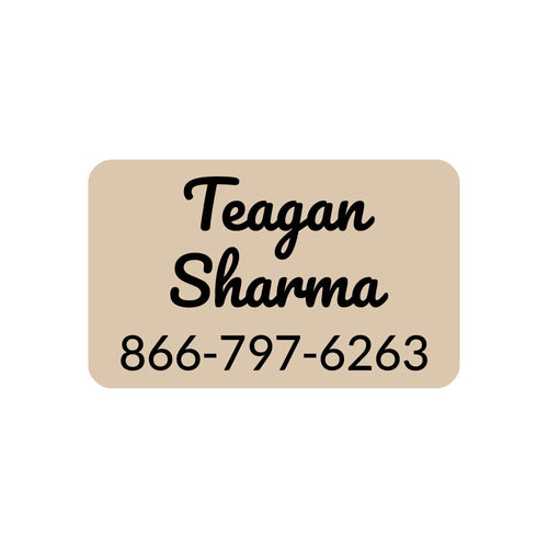 Neutral Color Contact Clothing Labels | Name Bubbles