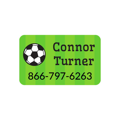 Soccer Contact Clothing Labels | Name Bubbles