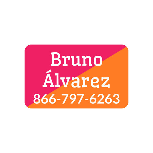 Two-tone Contact Clothing Labels | Name Bubbles