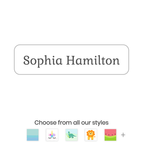 Small Rectangle Name Labels (Add-On) | Name Bubbles