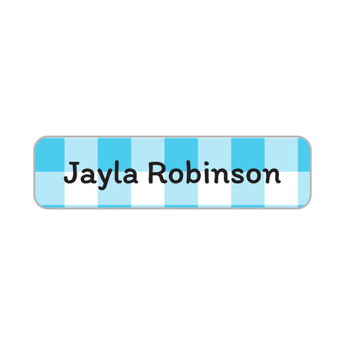 Gingham Name Labels | Name Bubbles