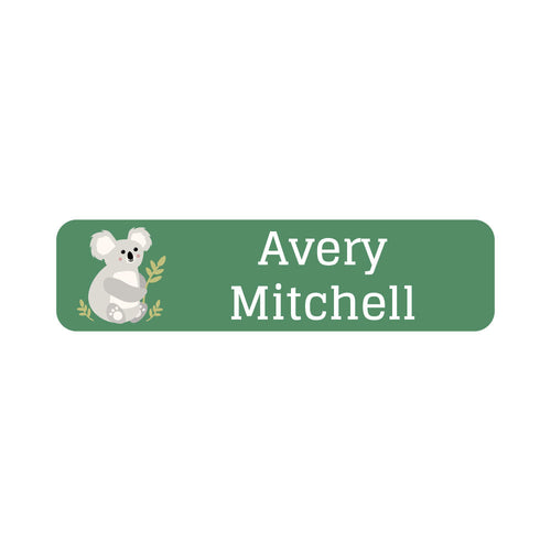 Custom Name Stickers: Koala Name Labels | Name Bubbles