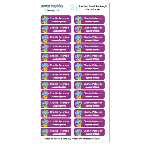 Toddlers Small Rectangle Name Labels | Name Bubbles