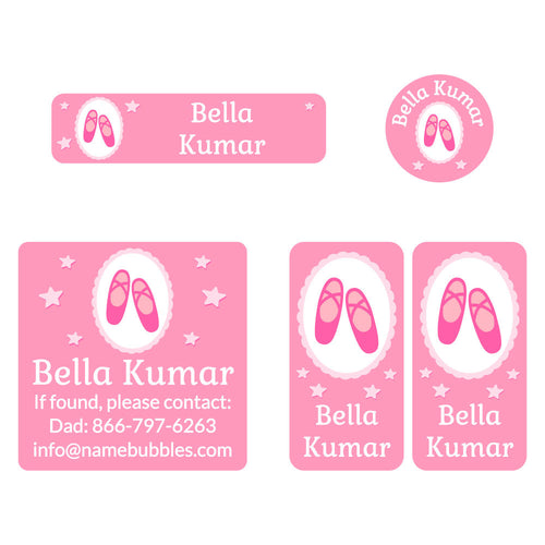 Ballet Sports Labels Pack | Name Bubbles