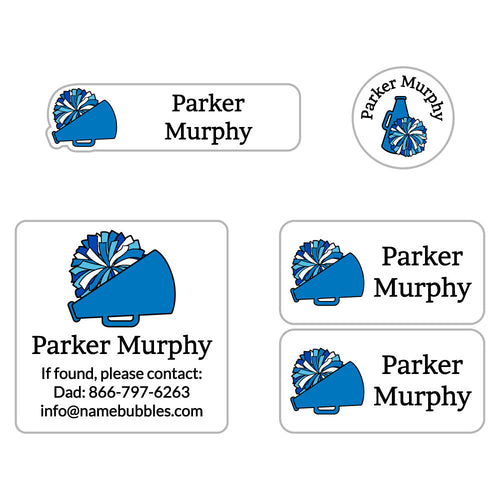 Cheer Sports Labels Pack | Name Bubbles