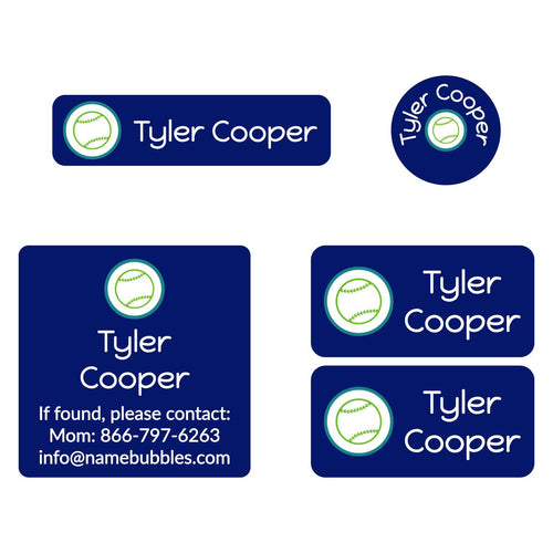 Multicolor Icon Sports Labels Pack | Name Bubbles