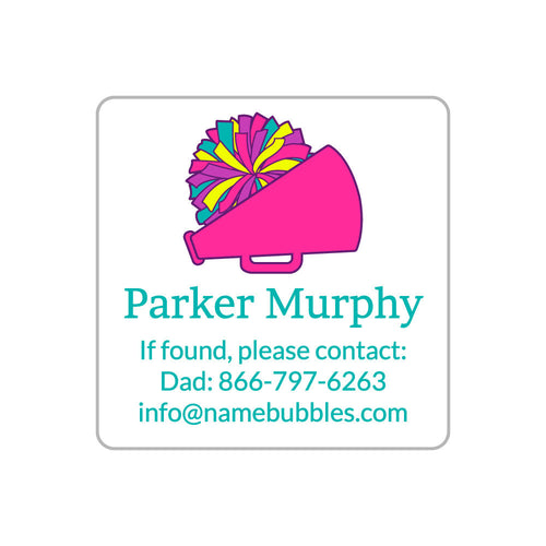 Cheer Contact Labels - Information Labels | Name Bubbles