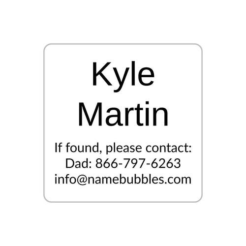 Simple Contact Labels | Name Bubbles