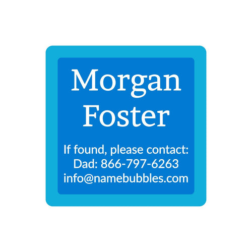 Solid Border Contact Labels - Information Labels | Name Bubbles