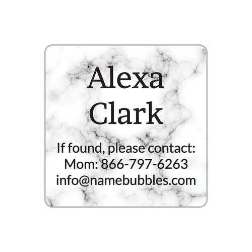 Marble Contact Labels - Information Labels | Name Bubbles