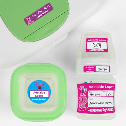 Breast Milk & Formula Infants Labels Pack | Name Bubbles